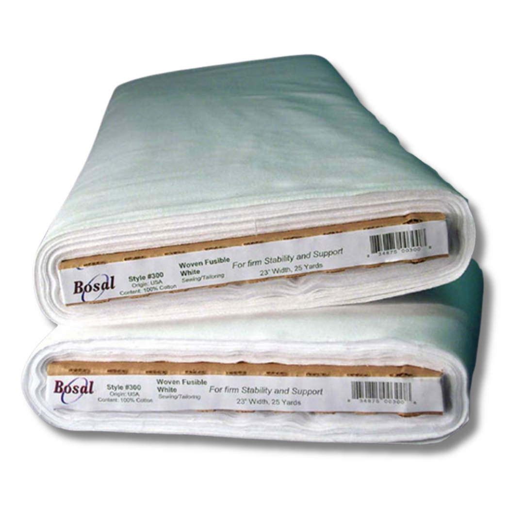 Bosal Style 300 Cotton White Woven Fusible Stabiliser | Marent Crafts ...